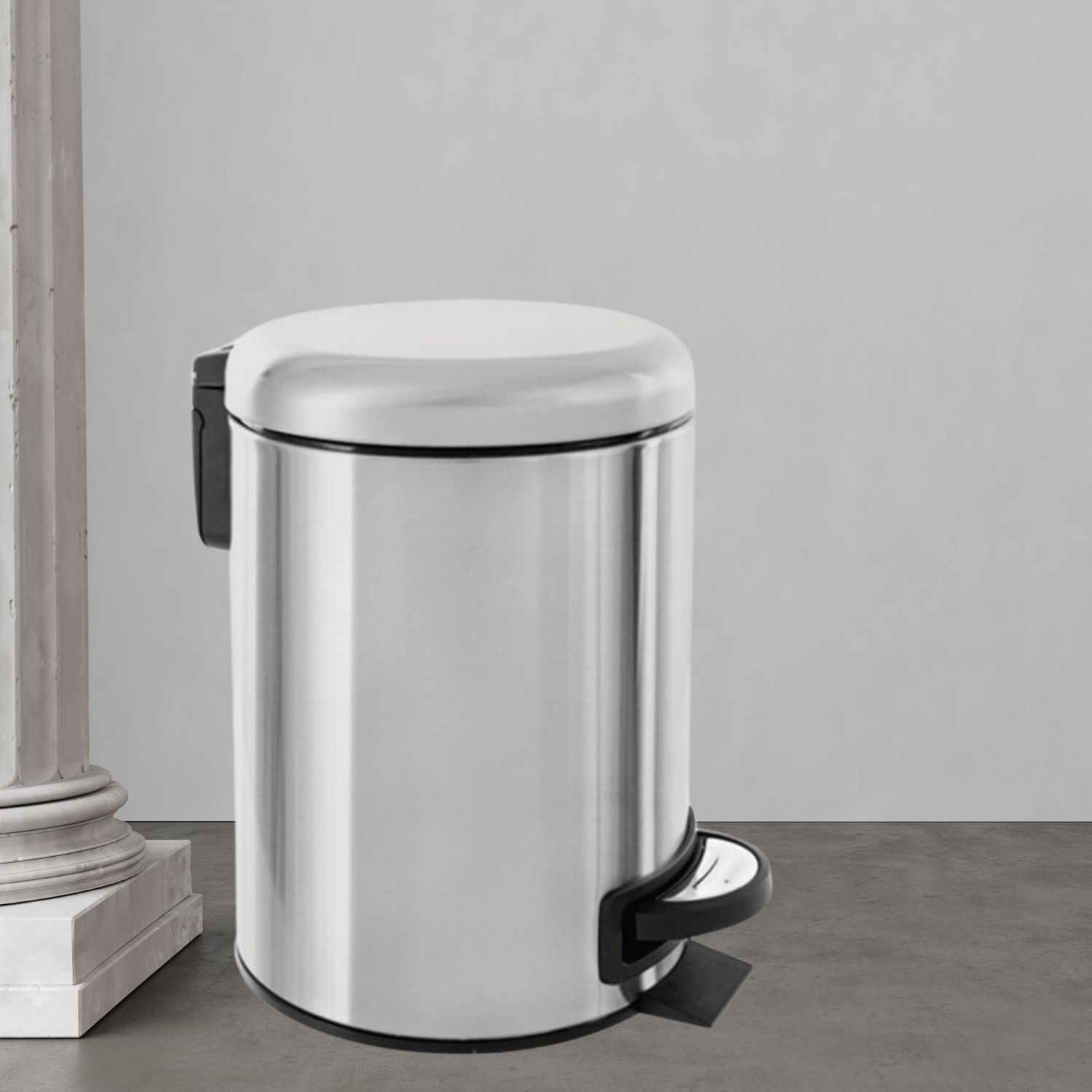 Coș de gunoi, 5 L, cu pedală, inox, ELITE
